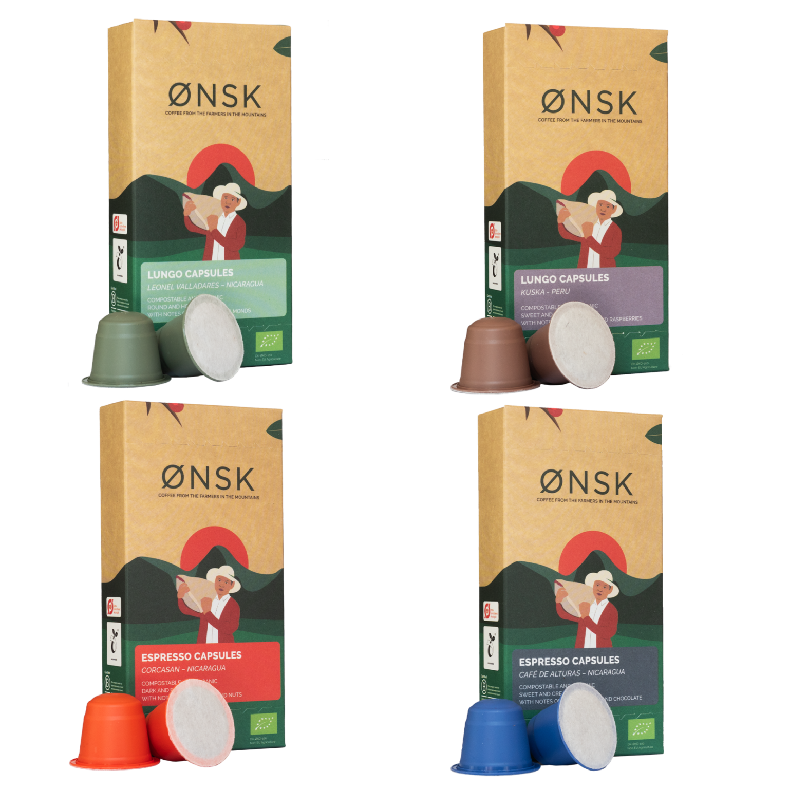 ØNSK Kaffe | Køb 100 % økologisk kaffe online | Friskristede bønner☕